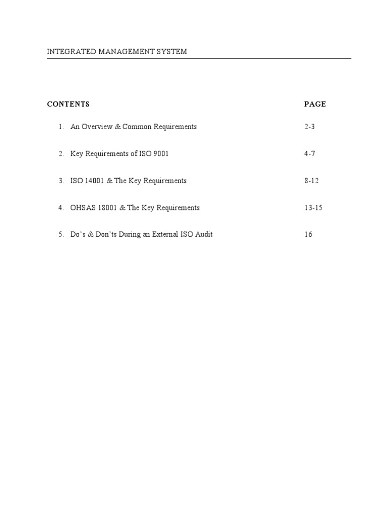 IMS Training Notes | PDF | Iso 9000 | Occupational Safety And Health