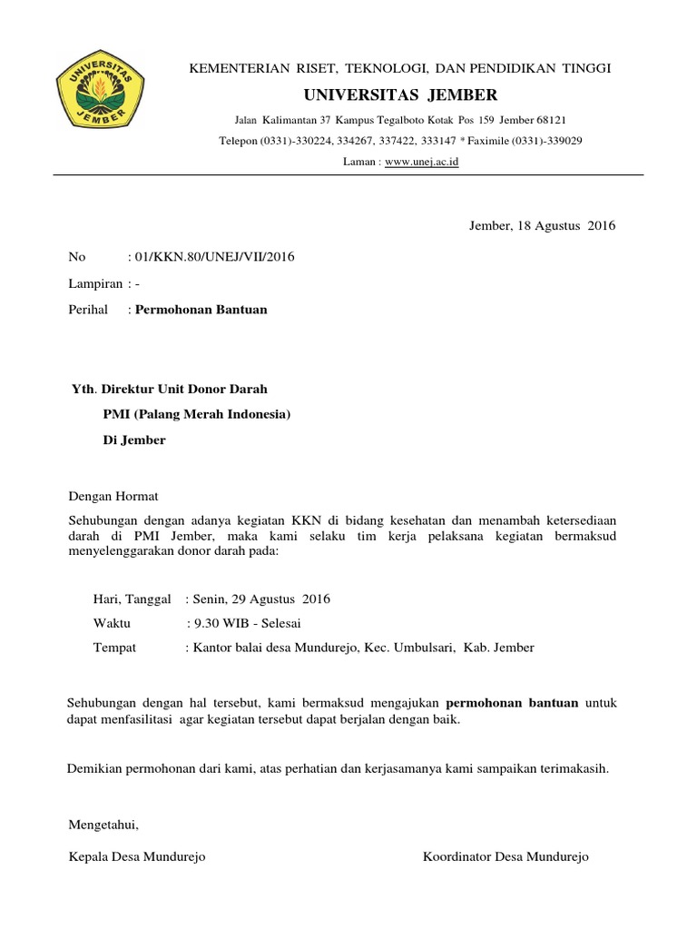 Surat Izin PMI | PDF