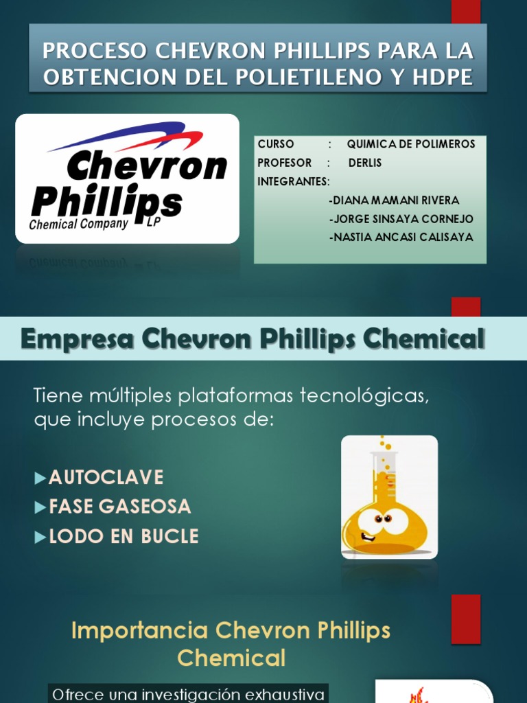 Proceso Chevron-Phillips para PE y HDPE | PDF | Polietileno | Polímeros