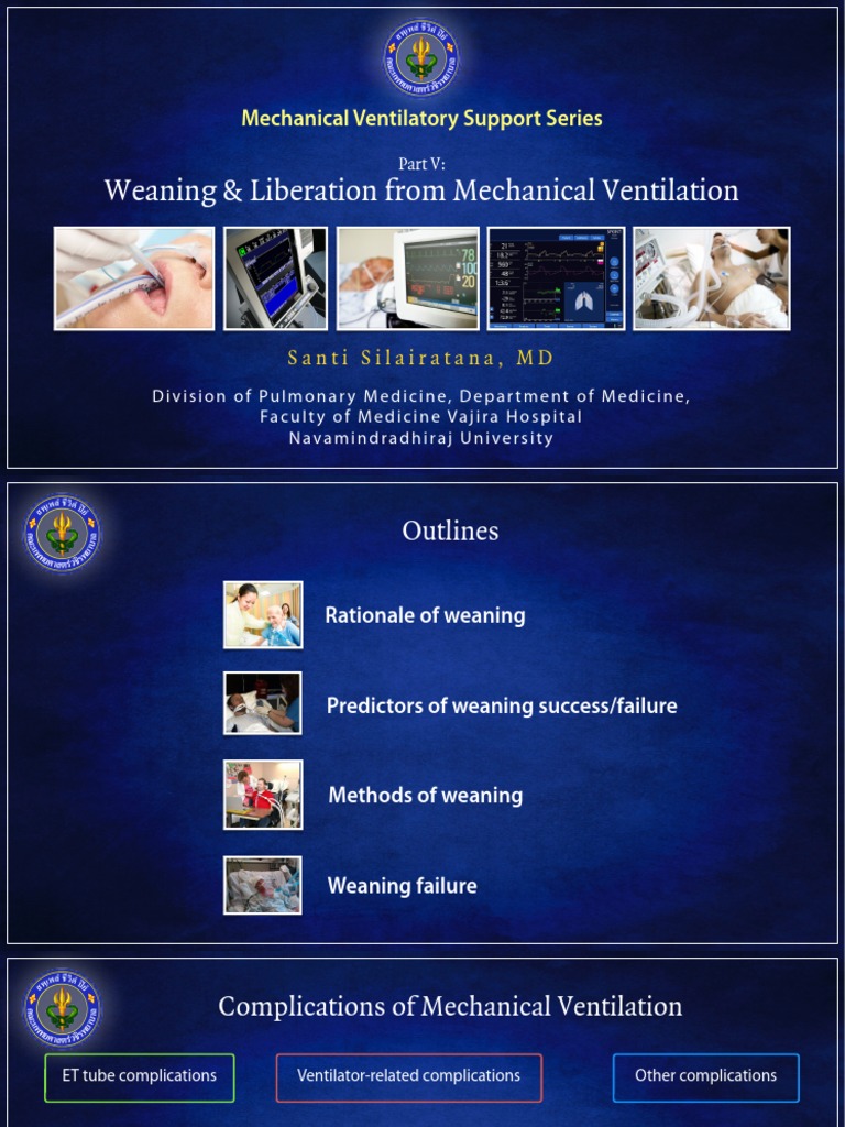 Mechanical Ventilatory Support Series: Weaning & Liberation From ...