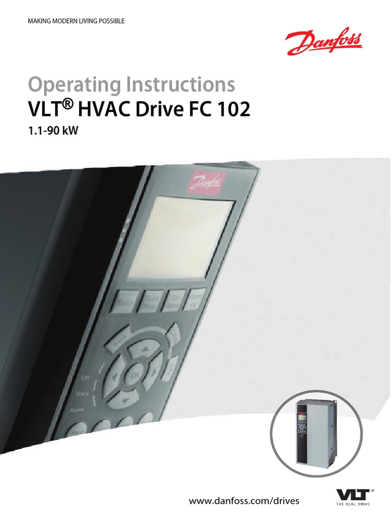 Danfoss VLT HVAC FC 102 Manual PDF | PDF | Electric Motor | Electrical ...