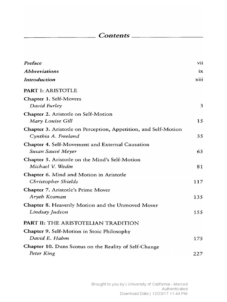 (Self Motion) Contents | Download Free PDF | Philosophical Traditions ...