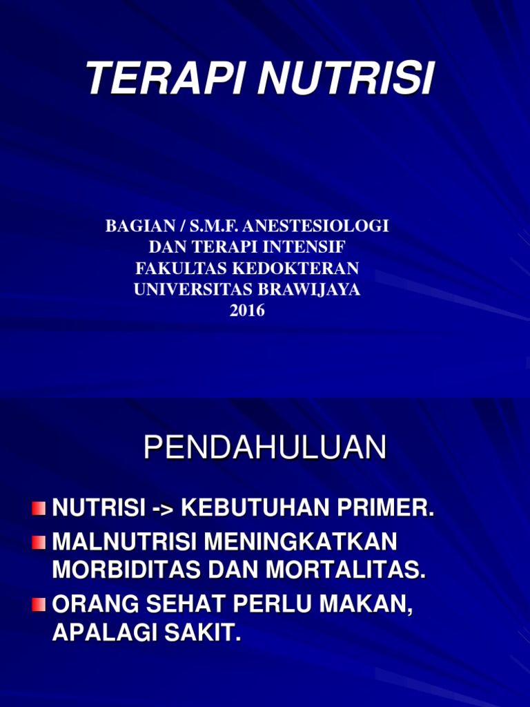 Terapi Nutrisi | PDF