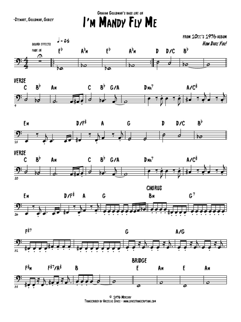 10cc - I'm Mandy Fly Me PDF | PDF | Musicians | British Music
