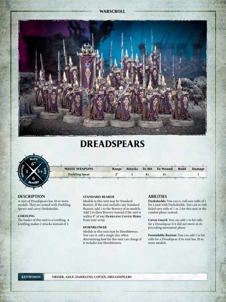 Aos Warscroll Dreadspears en | PDF