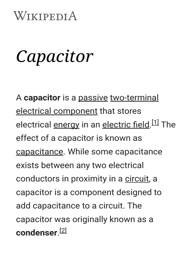 Capacitor - What Is It | PDF | Capacitor | Electrical Impedance