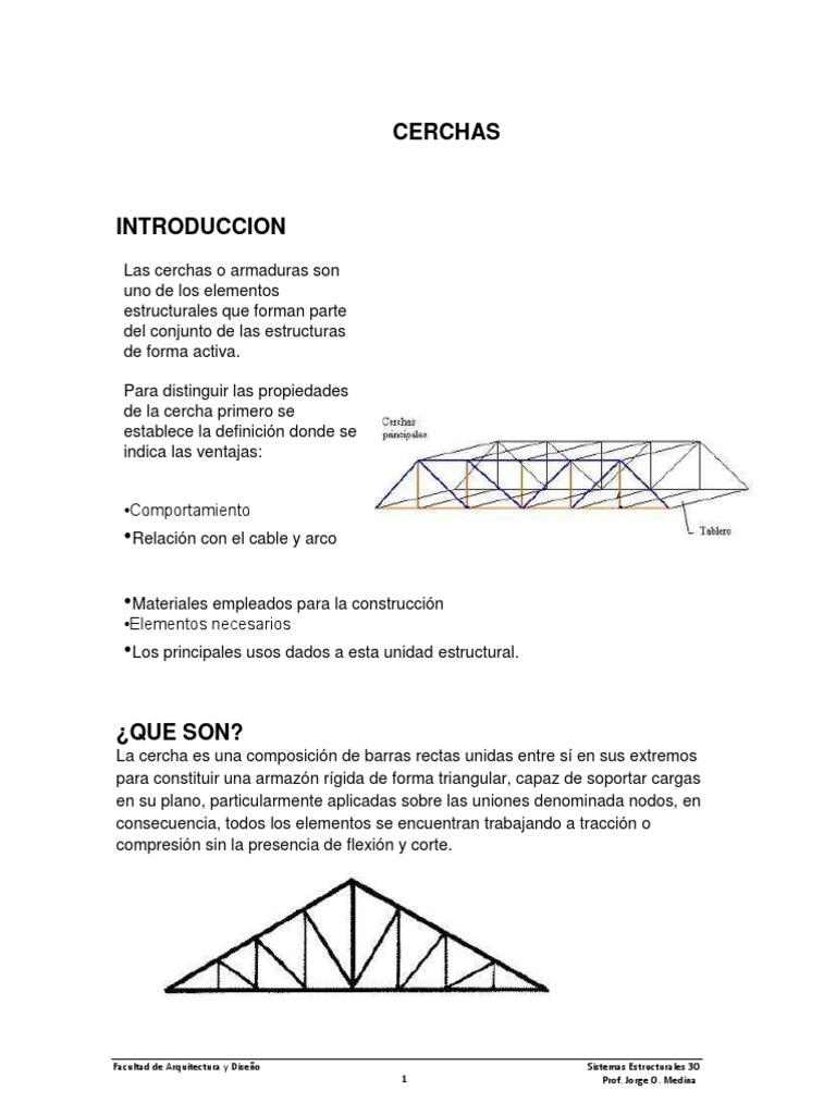 Introducción a las Cerchas | PDF | Braguero | Ingeniería