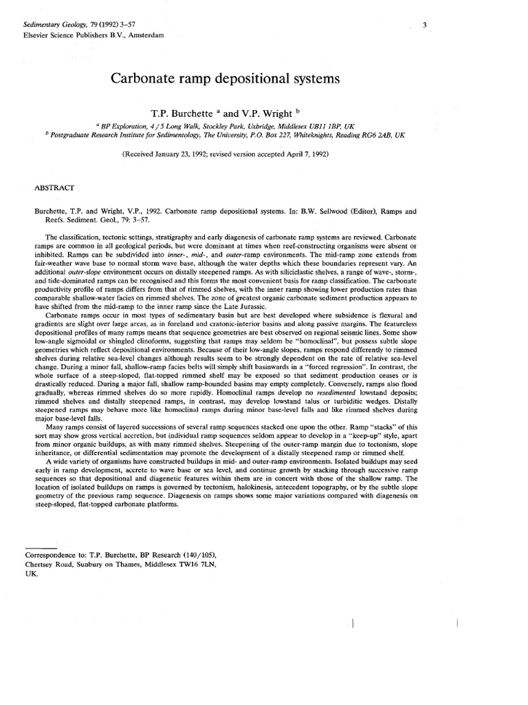 Carbonate Ramp Systems Explained | PDF | Deposition (Geology ...