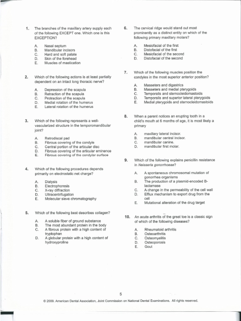 Questions From Nbde Part 1 | PDF