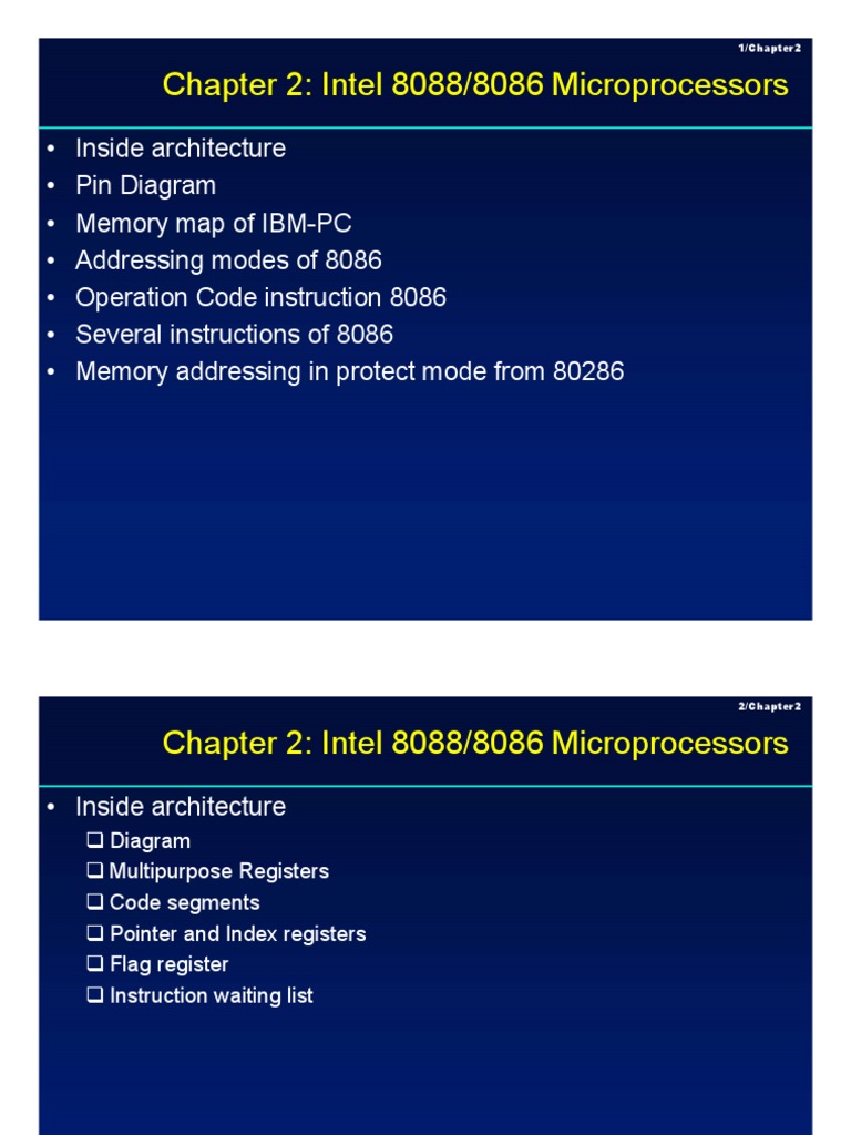 Chapter 2: Intel 8088/8086 Microprocessors | PDF | Computer Engineering ...