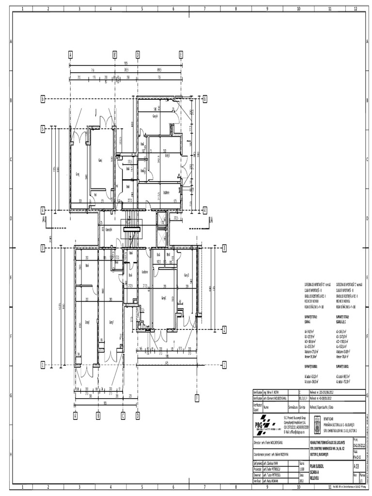 A03 Plan Subsol - Scara A - Releveu | PDF