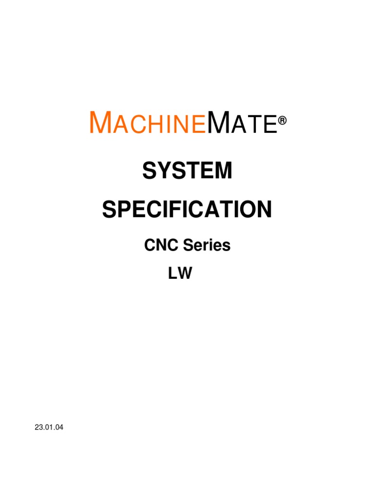 LW Specification | PDF | Numerical Control | Programmable Logic Controller