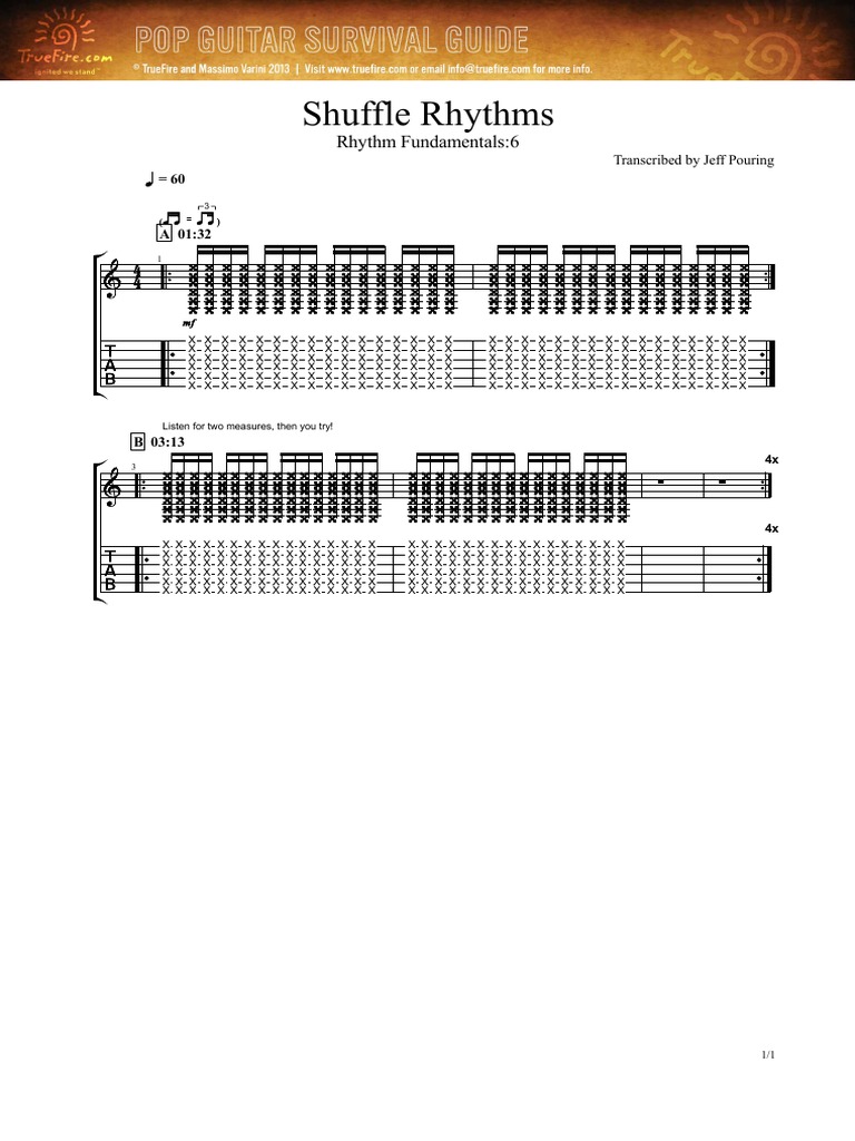 Shuffle Rhythms: Rhythm Fundamentals:6 | PDF | Musical Forms | Elements ...