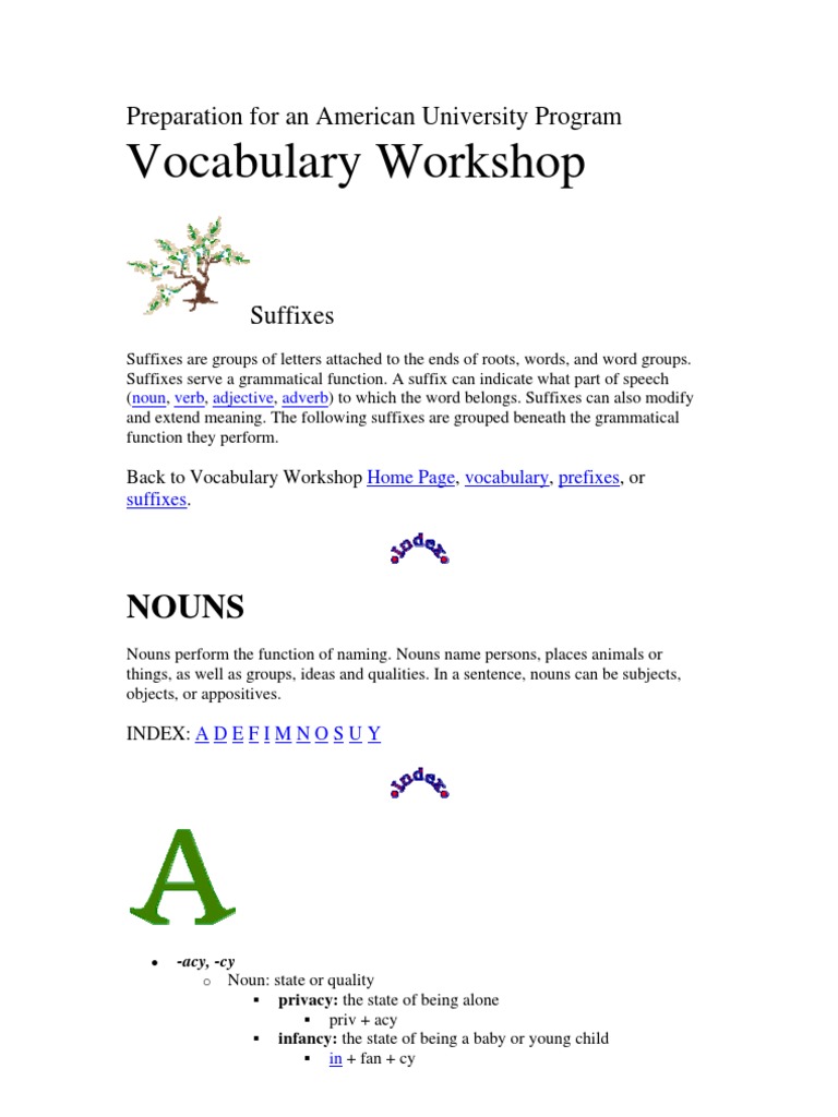 Understanding Suffixes in English | PDF