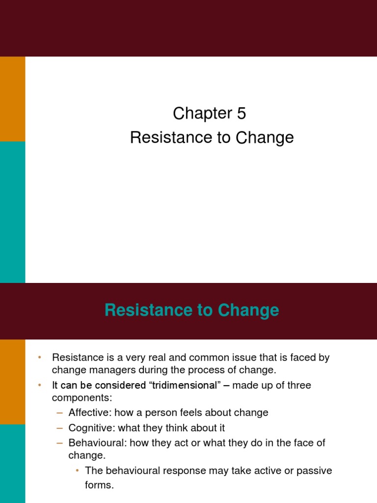 Resistance To Change | PDF | Negotiation | Risk