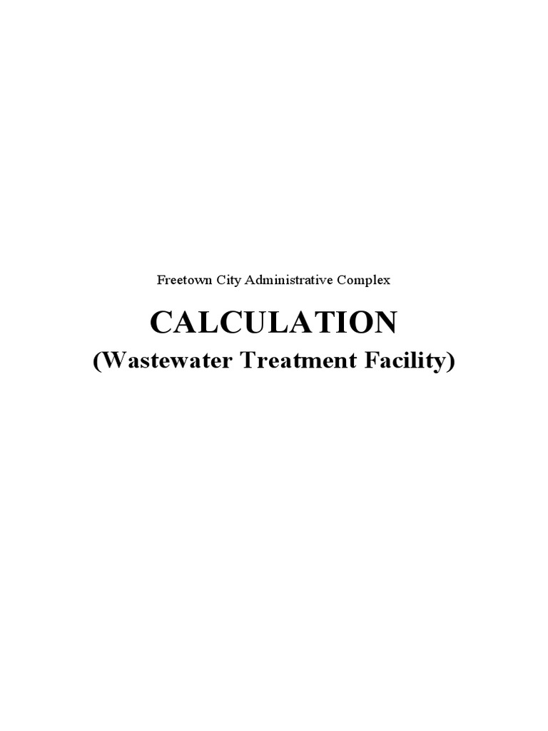 Calculation WasteWater (330ton) PDF | Download Free PDF | Water ...