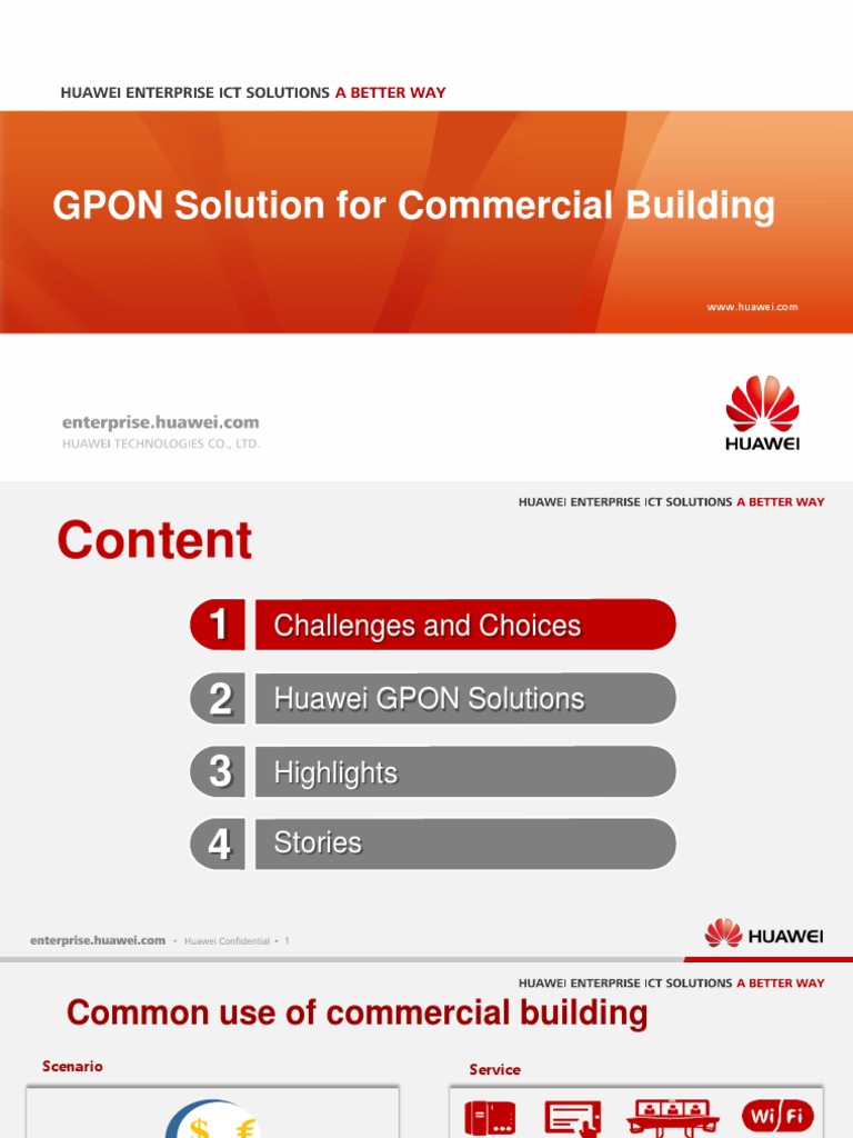 GPON Solution For Commercial Building | PDF | Fiber To The X | Computer ...