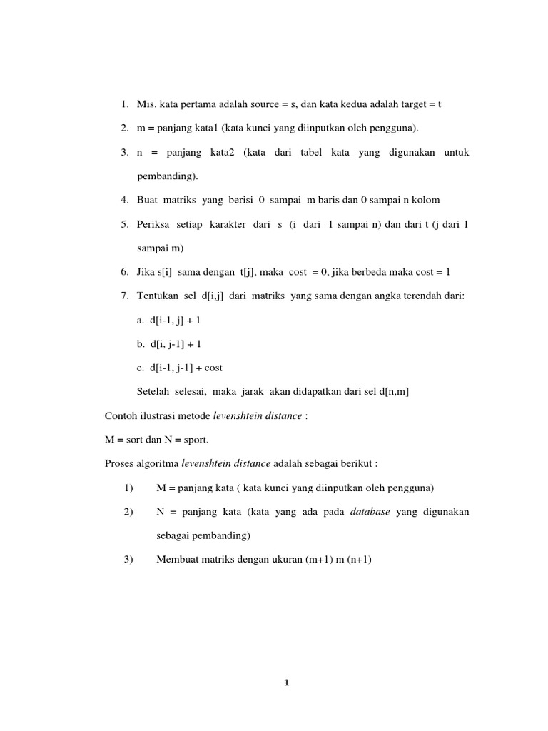 Contoh Levenshtein | PDF