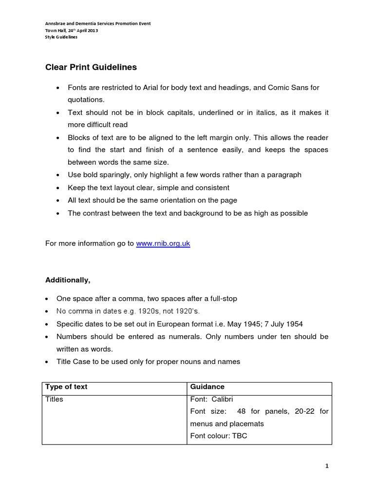 Clear Print Guidelines: Additionally | PDF | Typefaces | Linguistics