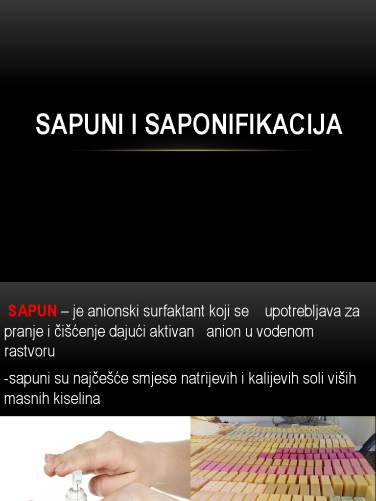 Sapuni I Saponifikacija | PDF