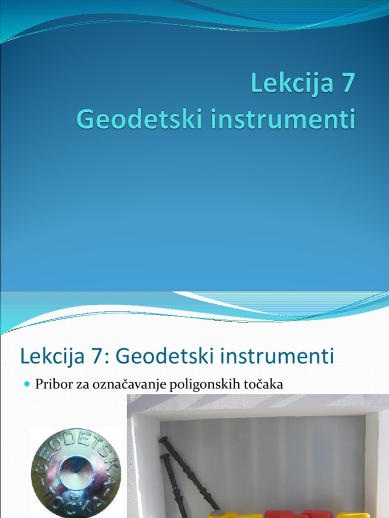 Lekcija 7 - Z Geodetski Instrumenti | PDF