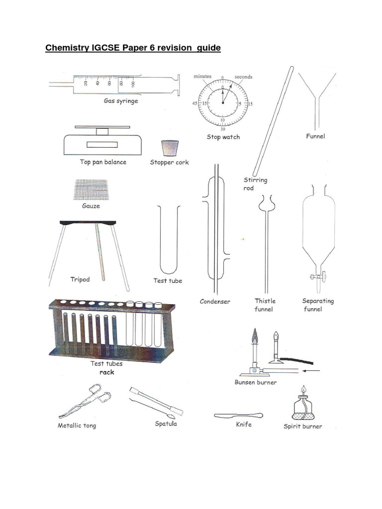 IGCSE Chemistry Paper 6 Revision Guide | PDF | Salt (Chemistry ...