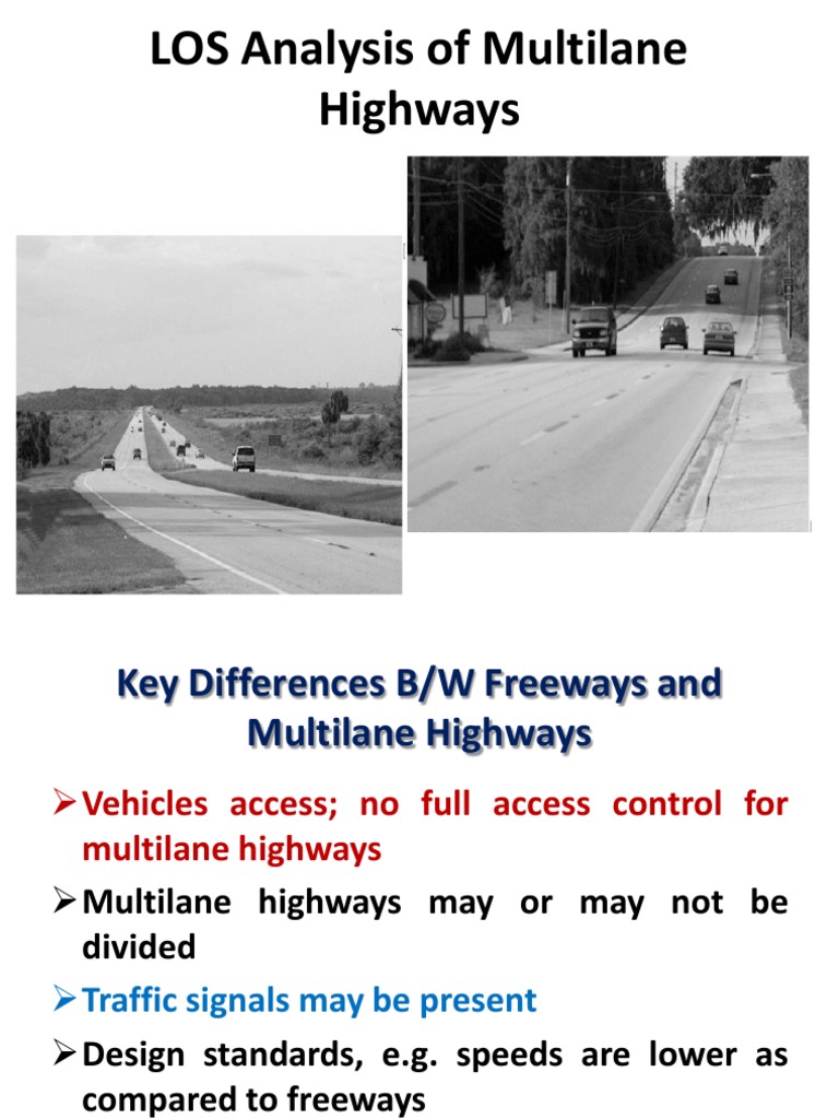 Tes 5 Multilane Hwy Los Pdf Lane Highway