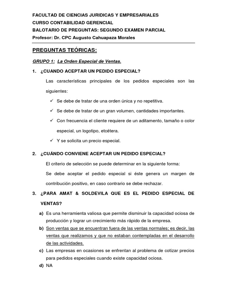 Análisis de los conceptos clave de la contabilidad gerencial a través de un balotario de ...