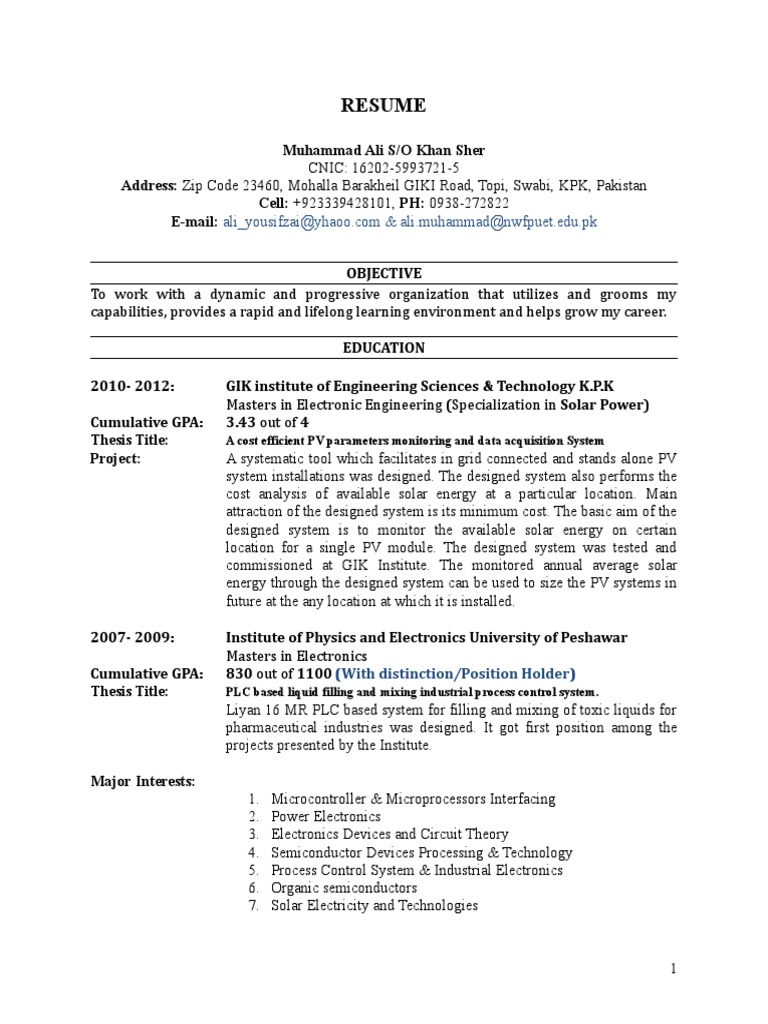 Resume: A Cost Efficient PV Parameters Monitoring and Data Acquisition ...