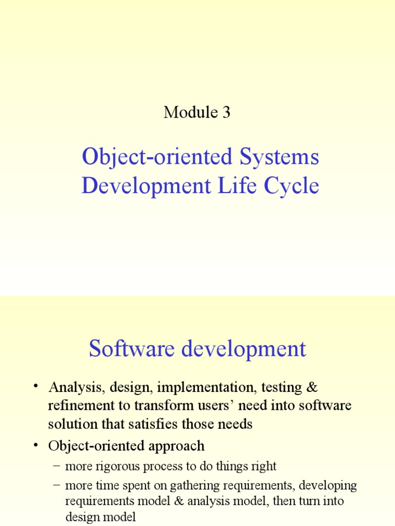Object-Oriented Systems Development Life Cycle | PDF | Business | Use Case