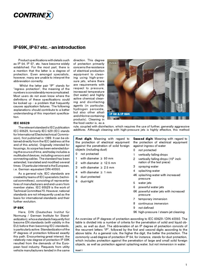 IP 69K, IP 67 Etc. - An Introduction: First Digit: Meaning With Regard ...