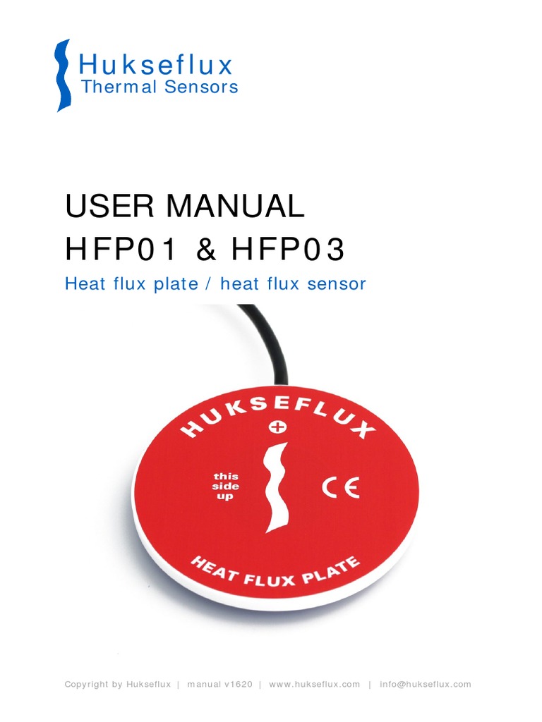 User Manual: HFP01 & HFP03 | PDF | Heat Transfer | Calibration