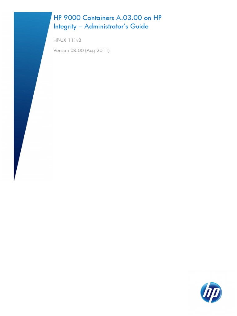 HP 9000 Containers A.03.00 On HP Integrity - Administrator S Guide ...