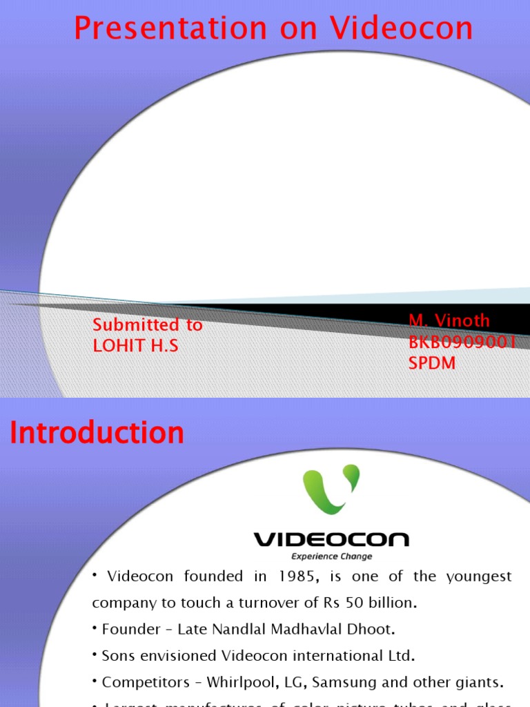 Videocon Company Overview and Profile | PDF
