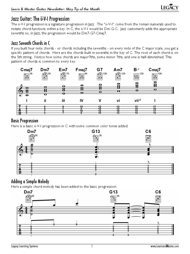 Mastering ii-V-I Progression in Jazz | PDF