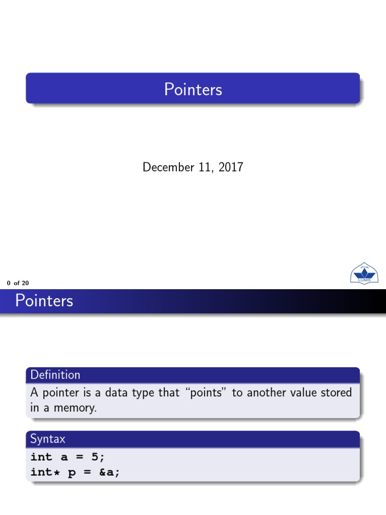 07 Pointers | PDF | Pointer (Computer Programming) | Array Data Structure 07 Pointers | PDF | Pointer (Computer Programming) | Array Data Structure