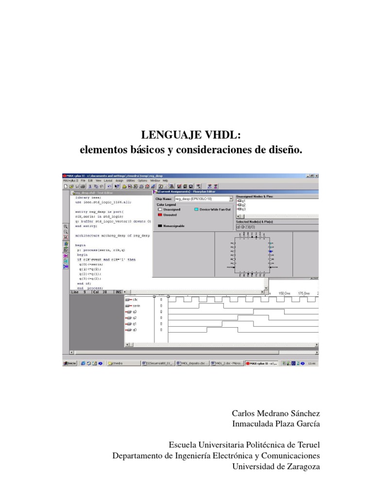 Apuntes Vhdl Pdf Vhdl Lenguaje De Programación