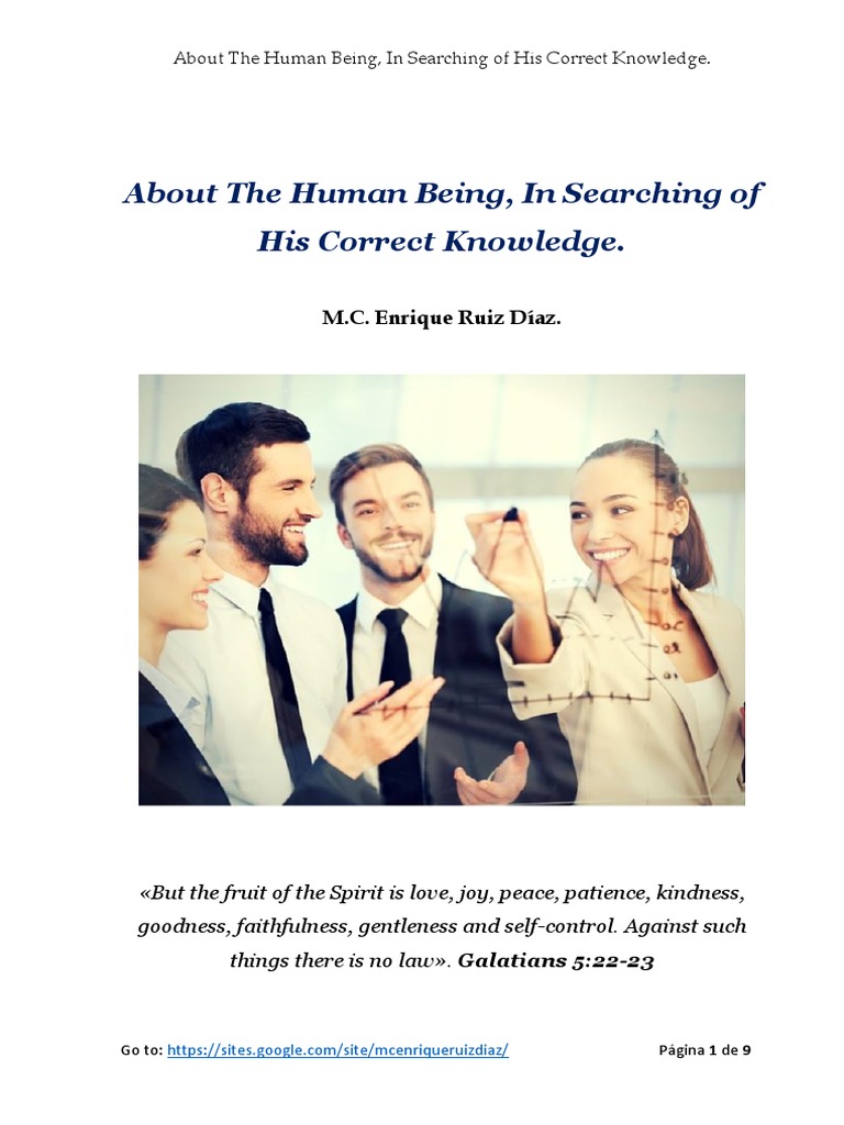 Human Being .... Searching His Knowledge | PDF | Self | Mexico