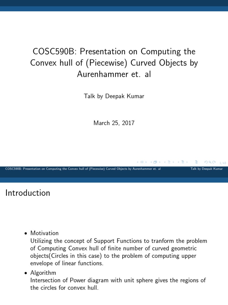 Presentation Slides | PDF | Convex Set | Curve