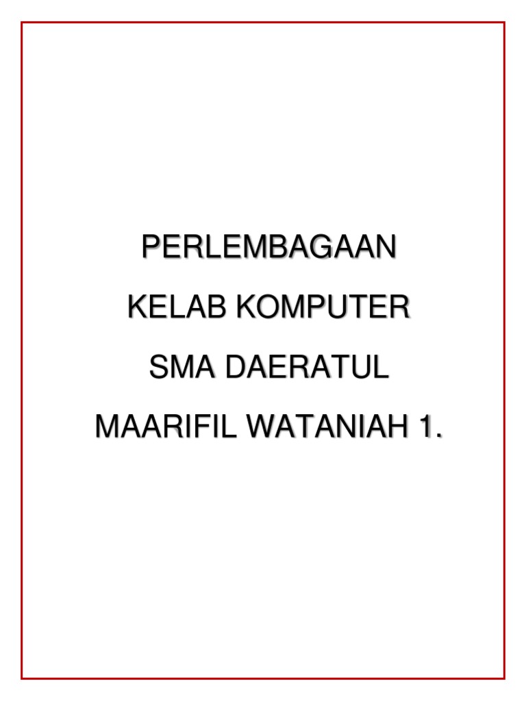 Perlembagaan Kelab Komputer Sekolah | PDF
