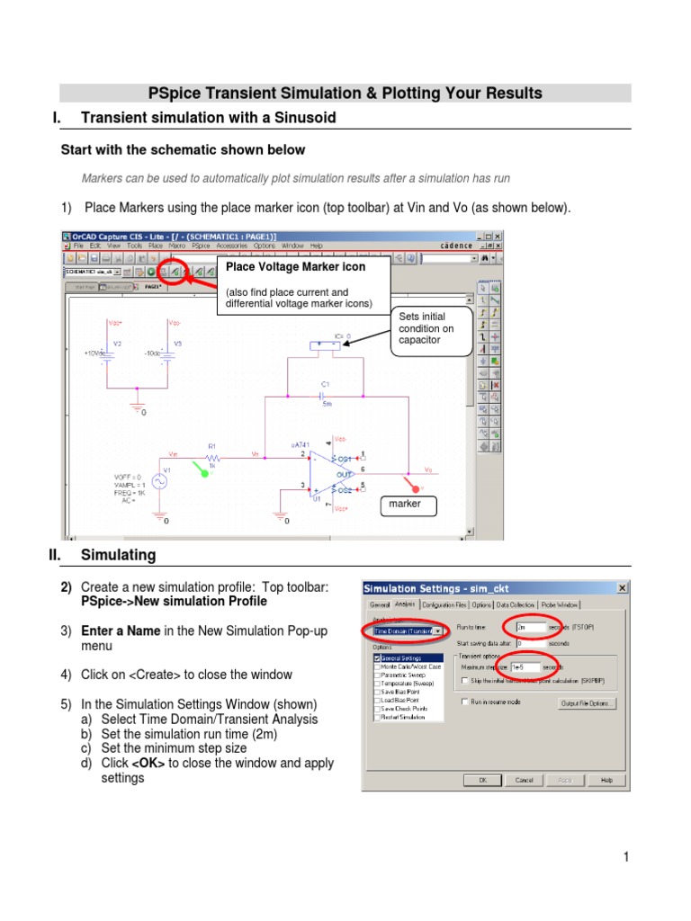 PSPICE Transient Simulation Plotting | PDF | Visual Cortex | Electrical Engineering