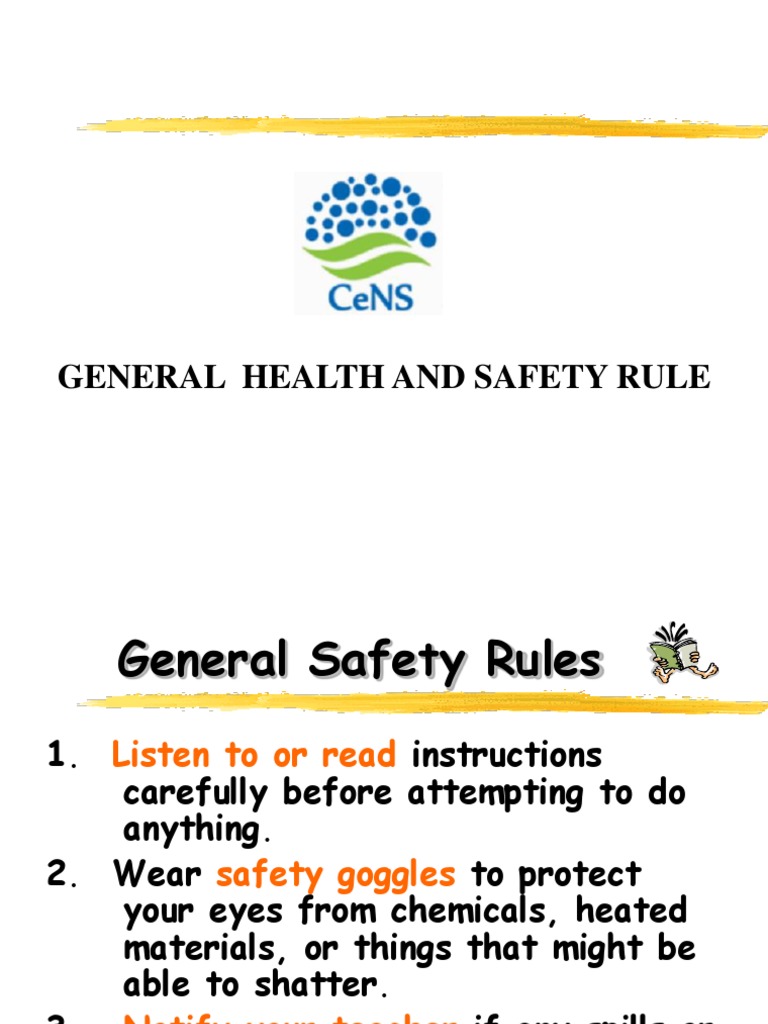 General Health and Safety Rule | PDF | Laboratories | Nature