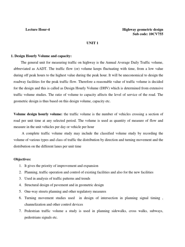 Highway Geometric Design Guide | PDF | Lane | Traffic