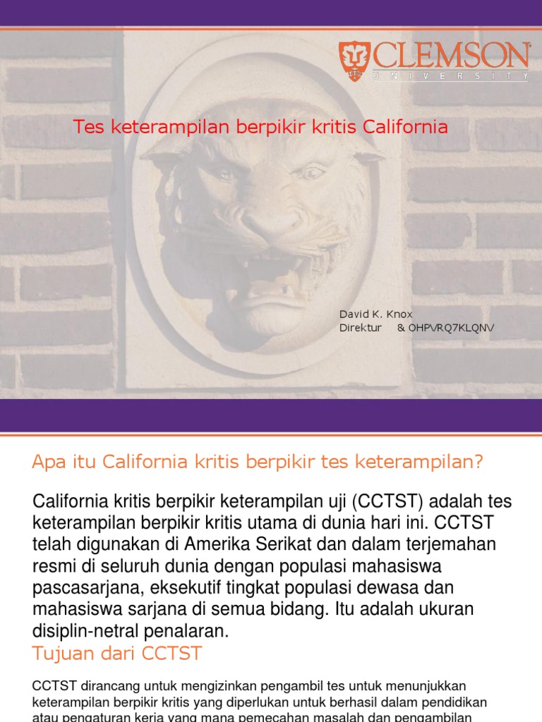 CCTST 1 - Indonesian | PDF