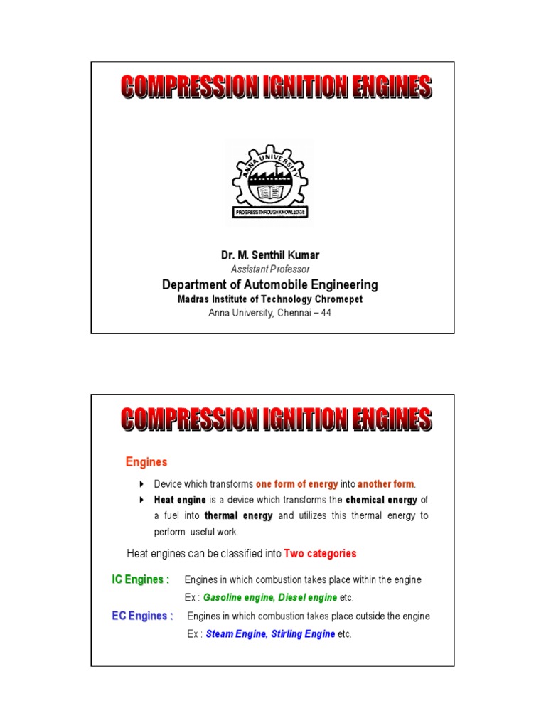 Department of Automobile Engineering | PDF | Internal Combustion Engine ...