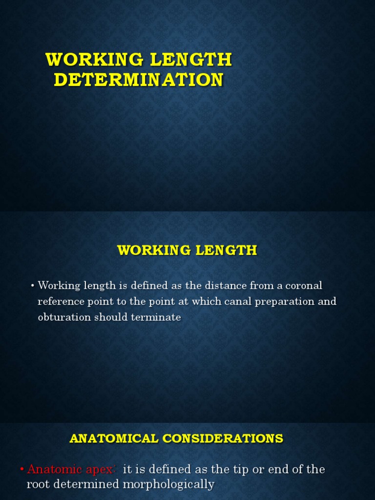 Working Length Determination | PDF | Clinical Medicine | Nature