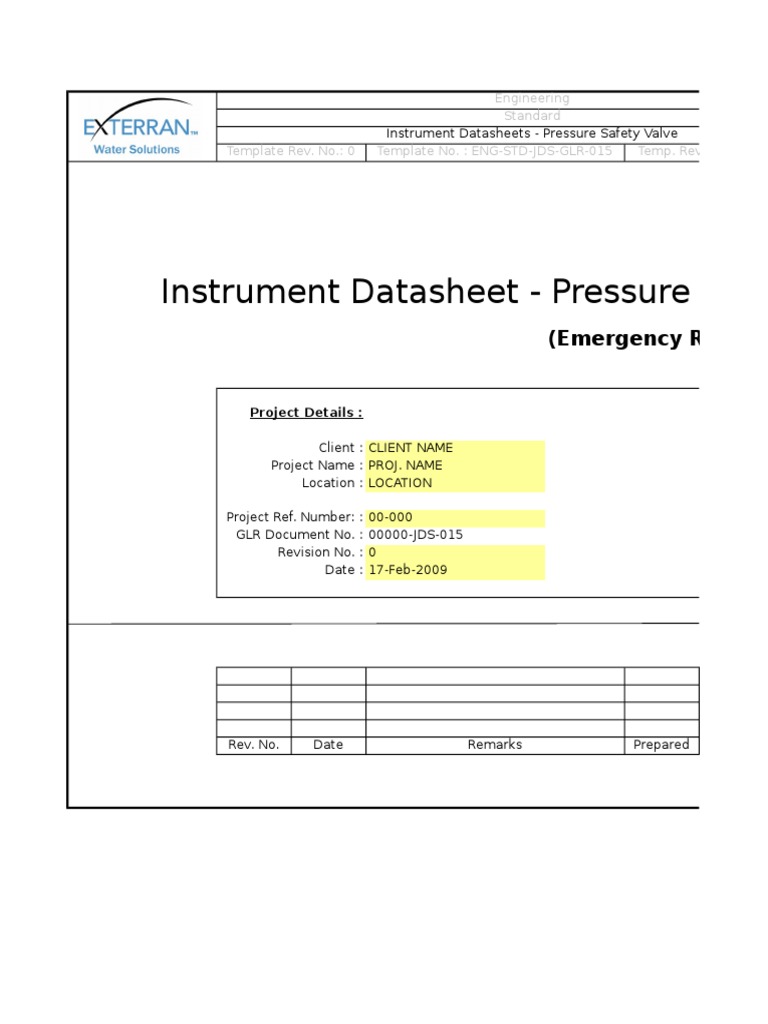 Pressure Safety Valve Datasheet | PDF | Valve | Liquids