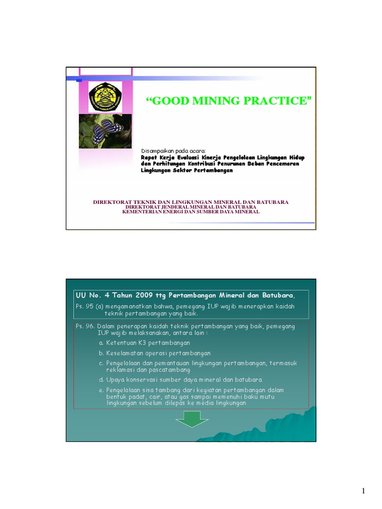 Good Mining Practice PDF | PDF