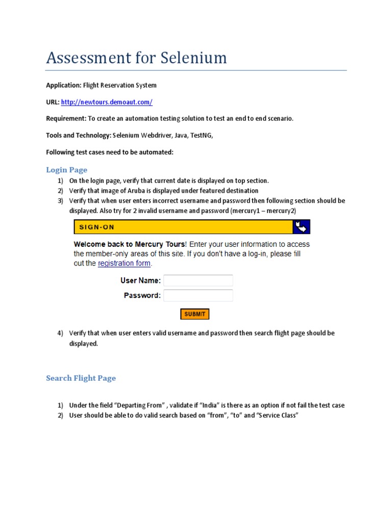 Assessment For Selenium: Login Page | PDF | Software Testing | Password
