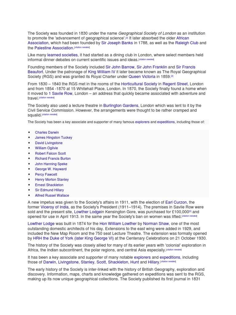 A History of Exploration and Discovery: The Founding and Evolution of ...